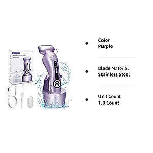 Electric Shaver for Women Best Electric Razor for Womens Bikini Legs Underarm Public Hairs Rechargeable Trimmer with Detachable Head Cordless Wet Dry Use