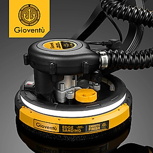 Drywall Sander with Labor-Saving Strap, Electric Sander for Drywall with Vacuum Attachment, Auto Dust Collection, 7 Variable Speed 900-1800RPM, Power Ceiling Sander for Drywall, Popcorn Ceiling etc