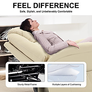 Korser Recliner Chair, Rocking Chair with Massage and Heat, 360° Swivel Recliner Chairs for Adults, Rocker Manual Recliner with Remote Control and Cup Holder for Living Room, Bedroom, Nursery