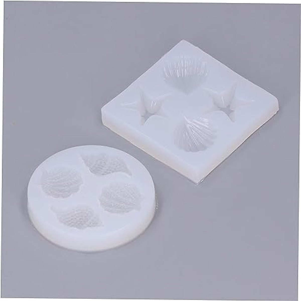 Versatile Silicone Seashell Molds - Mirror Flash & Nonstick DIY Mobile &écor Crafts Kit - Easy Release Seashell Conch Silicone for Art Projects - (5-Pack)-size1