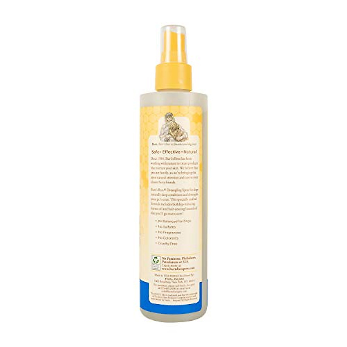 Burt's Bees for Dogs Natural Detangling Spray With Lemon and Linseed | Dog and Puppy Fur Detangler Spray to Comb Through Knots, Mats, and Tangles- Made in the USA, 10 Ounces