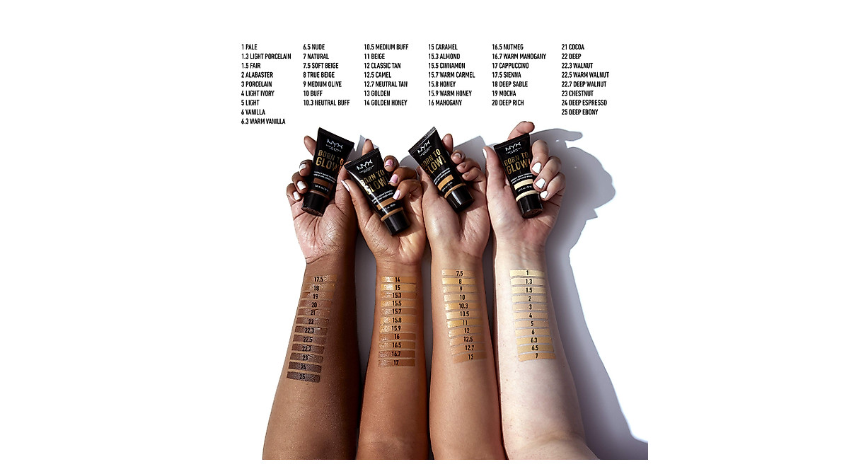 NYX Born To Glow Foundation - Medium Coverage in Caramel