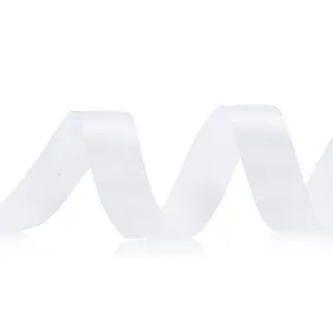 KSRIGHT 7/8 inch Double Faced White Satin Ribbon 25 Yards for Gift Wrapping,Wedding Decoration, Bows Making, Sewing, DIY Crafts