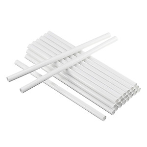 24 Pieces Plastic White Cake Dowel Rods for Tiered Cake Construction and Stacking (0.4 Inch Diameter 12 Inch Length)