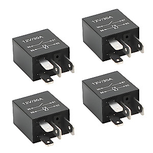 BLAU GRUN 4 Pin 12V 30A Relay Multi-Purpose Automotive Relay Heavy Duty Standard Relay for Car Motor, Auto Universal Replacement Accessories
