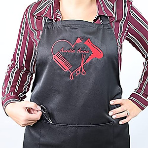 PLACE4PRINT Custom Embroidered hair stylist apron. Hair stylist apron. Hair stylist gift. Hairdresser apron. Personalized hair stylist apron. Beauty Salon aprons - Barber apron - Hair stylist gifts