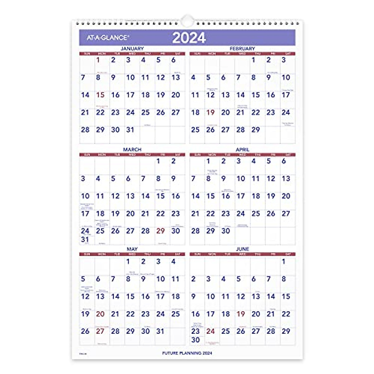 AT-A-GLANCE 2023 Wall Calendar, 15-1/2" x 22-3/4", Large, Spiral Bound, Monthly (PM328)