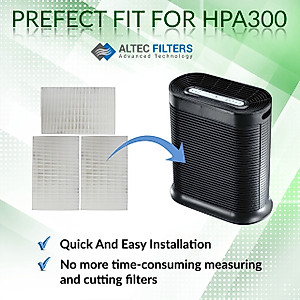 Altec Filters HEPA Premium Quality Replacement Filters Compatible with HPA300 Air Purifier, 3 Pack Fits HPA090, HPA100, HPA200, HPA300 HW HRF-R3 Filter R (HRF-R3 3 Pack)