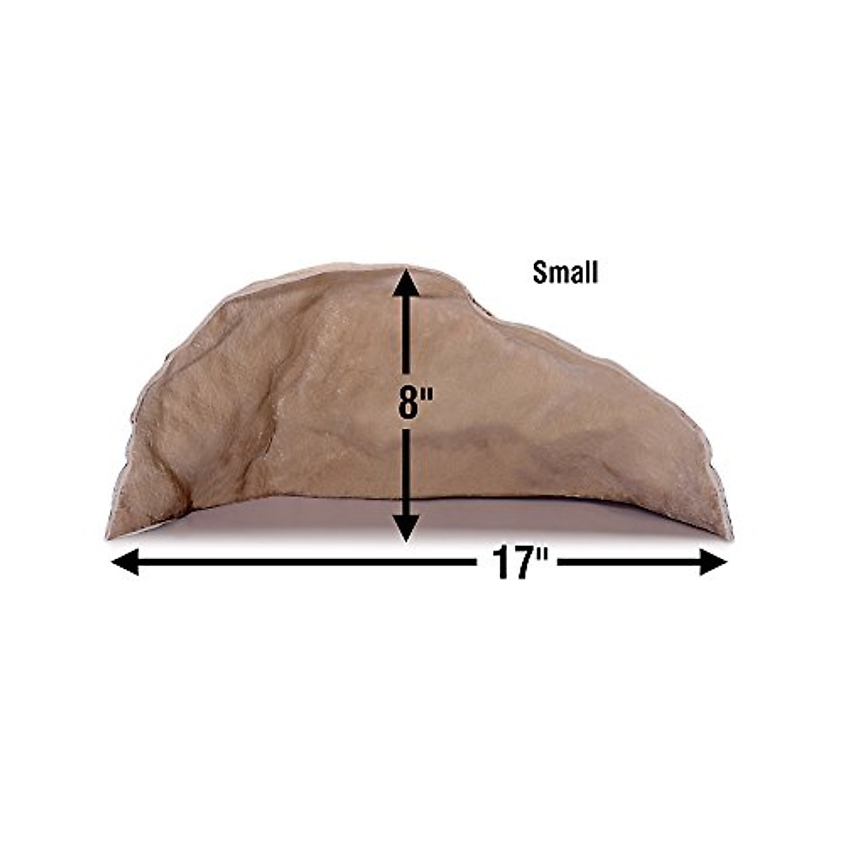 Outdoor Essentials Outdoor Faux Rock Cover - for Landscaping, Yard Décor, & Gardens - Water-Proof, Lightweight, Wind-Resistant, Grey, Small