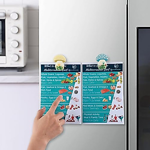 COOK WITH COLOR Cute Bag Clips - Magnetic Snack Clips for Airtight Seal, Floral Mushrooms, Pack of 8