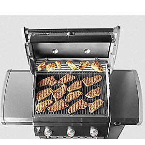 Uniflasy 7524 Cooking Grates for Weber Genesis E and S 300 Series, (19.5 x 12.9 x 0.5) Genesis E310 E320 E330 S310 S320 S330 Gas Grill, Genesis Grill Parts Replacement Cast Iron Grill Grates, 7528