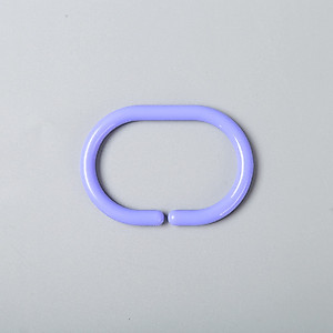 Cheeroyal Plastic Shower Curtain Rings,Pack of 12 White Bathroom Shower Hooks Loop Clips Bath Drape Replacement C-Rings Pole and Rail Window Rod (Purple)