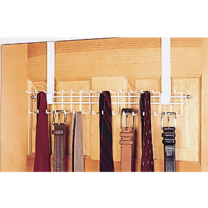 ClosetMaid 1217 Over-The-Door Tie and Belt Rack, White