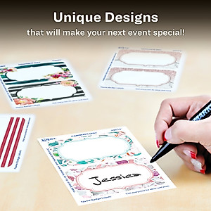 Avery Premium American Flag Name Tags, No Lift No Curl, 36 Handwriteable Name Stickers