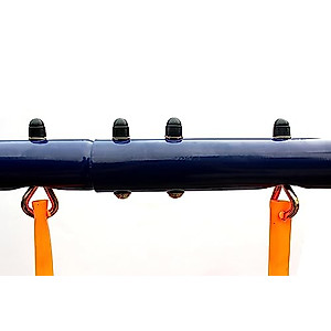 AOKUNG Outdoor Heavy-Duty Metal Swing Set for Kids