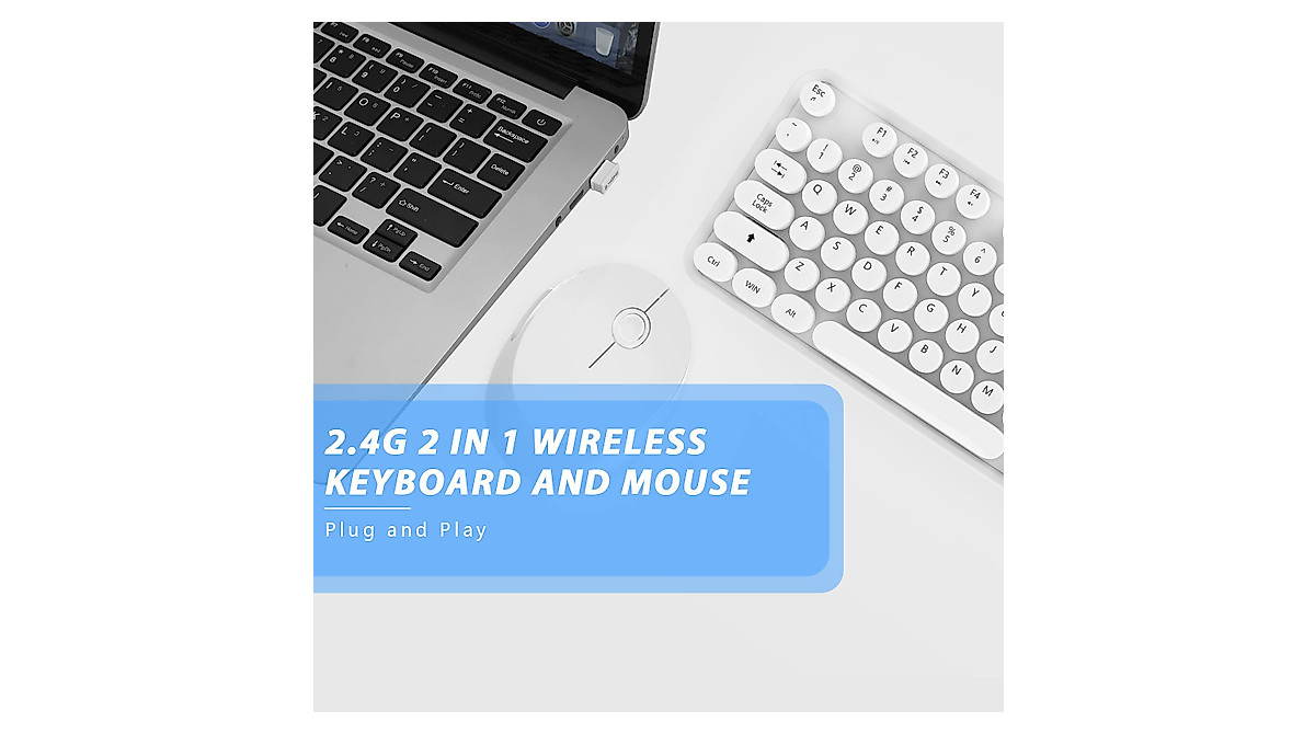 Cute Wireless Keyboard Mouse Combo - LETTON