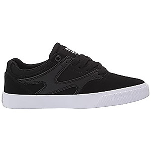 DC mens Kalis Vulc Low Top Casual Skate Shoe, Black/White, 11.5 US