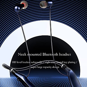 Wireless Bluetooth Headphones,Neck Hanging Wireless Bluetooth Headset with Intelligent Noise,Clear Bluetooth Calls for Sports,Running,Working