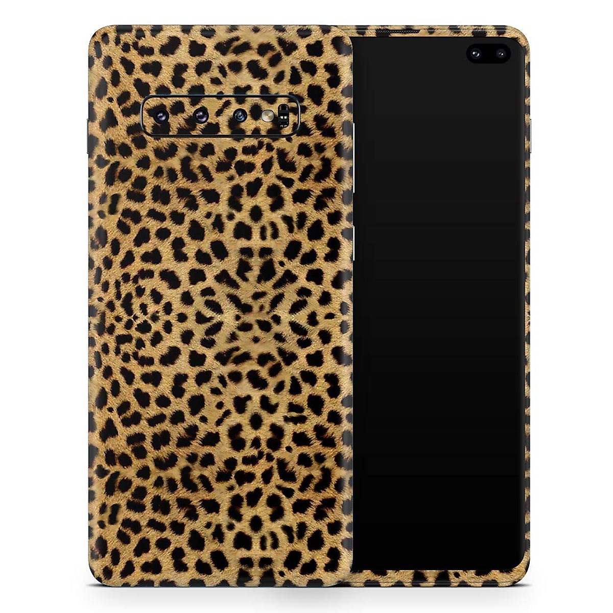 DesignSkinz Orange Cheetah Fur Pattern Protective Vinyl Decal Wrap Skin Cover Compatible with The Samsung Galaxy S20 (Screen Trim & Back Glass Skin)