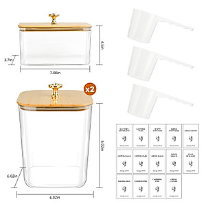 XMBecc 3 Pack Laundry Room Organization Storage Containers Laundry Pod Containers and Dryer Sheet Holder with Lids and Labels for Powder, Detergent, Scent Booster