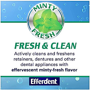 Efferdent Plus Mint Denture Cleanser Tablets 90 ea by Efferdent