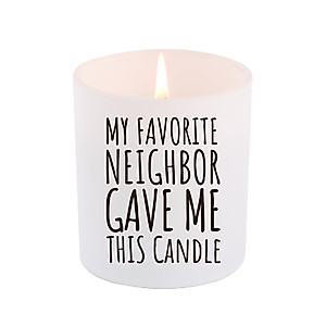 Loovelo My Favorite Neighbor Gave Me This Candle Neighbor Gifts Scented Candles for Home Office Housewarming Moving Out Gifts Jar Candles Sage Floral Lavender Scent Soy Wax Candles 9.5 oz