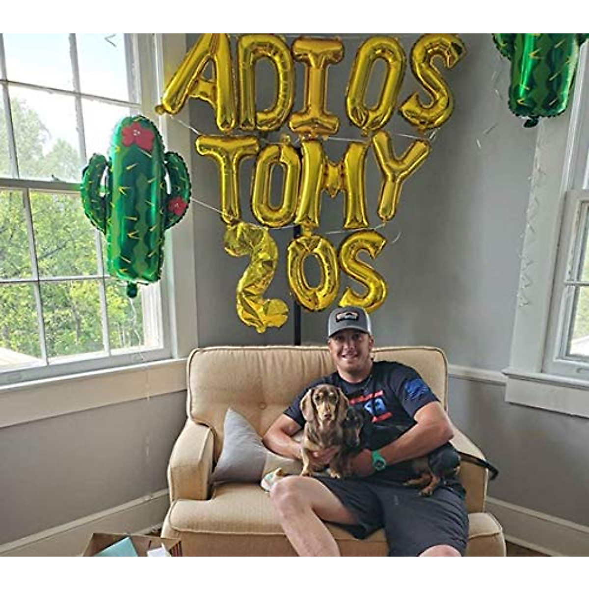 JeVenis 3 PCS Adios To My 20S Balloon 30th Birthday Party Decor Taco Bout 30 Balloons Mexican 30th Birthday Fiesta 30 Birthday Decor Cactus Balloon