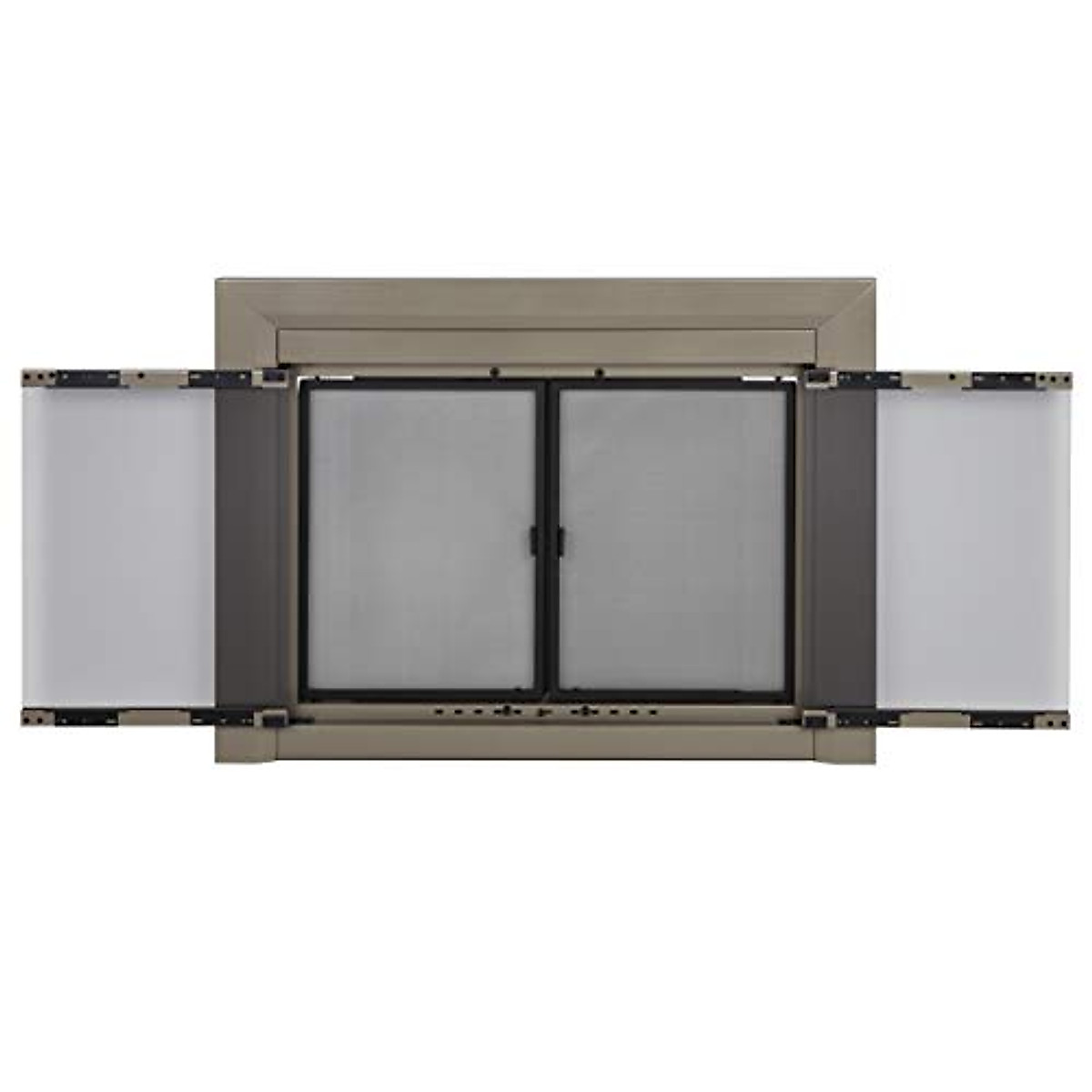 Pleasant Hearth CB-3301 Colby Fireplace Glass Door, Sunlight Nickel, Medium