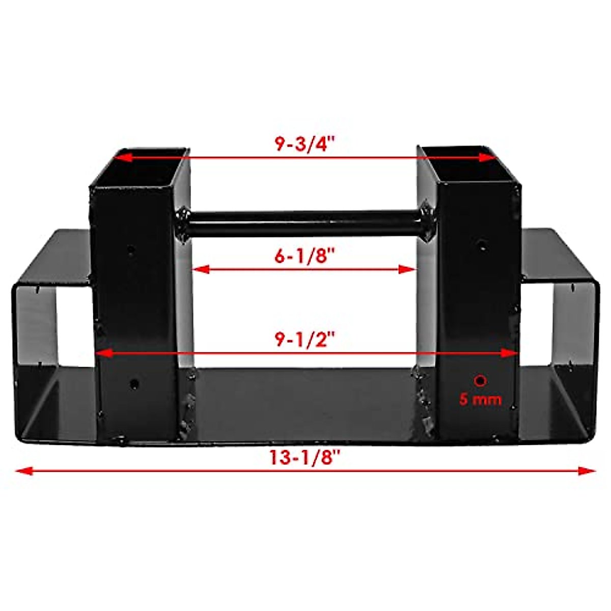 Sunnydaze Firewood Log Rack Bracket Kit - Adjustable to Any Length - Open-End Design - 1 Pair of Brackets