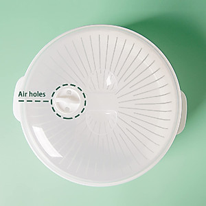 Plastic 1-Tier Microwave Steamer Heating Steamer, Vegetable Steamer for Cooking with Lid and Tray