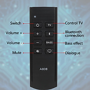 Upgraded Bluetooth Remote Control Compatible with Bose Solo 5 10 15 Series ii TV Sound System 732522-1110 418775 TV Soundbar System, for Bose Solo Series II TV Speaker Remote
