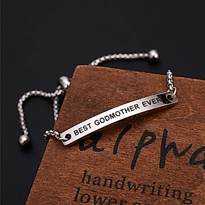 SOUSYOKYO Best Godmother Ever Gifts, Godmother Jewelry from Godson Goddaughter, Easter Day Bracelet for Godmother from Godchild