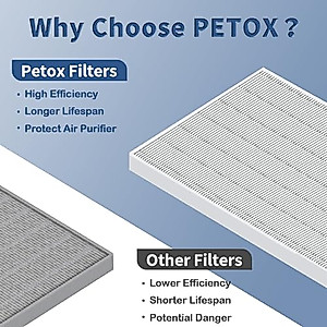 4 Pack 116130 True HEPA Replacement Filter H for Winix 5500-2, 5300-2, C535, 5300, 6300, 6300-2, P300, AM80, AM90, C909 and 9800 Air Purifier by PETOX