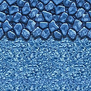 Smartline Boulder Swirl 21-Foot Round Liner | Overlap Style | 48-to-52-Inch Wall Height | 25 Gauge Virgin Vinyl | Designed for Steel Sided Above-Ground Swimming Pools