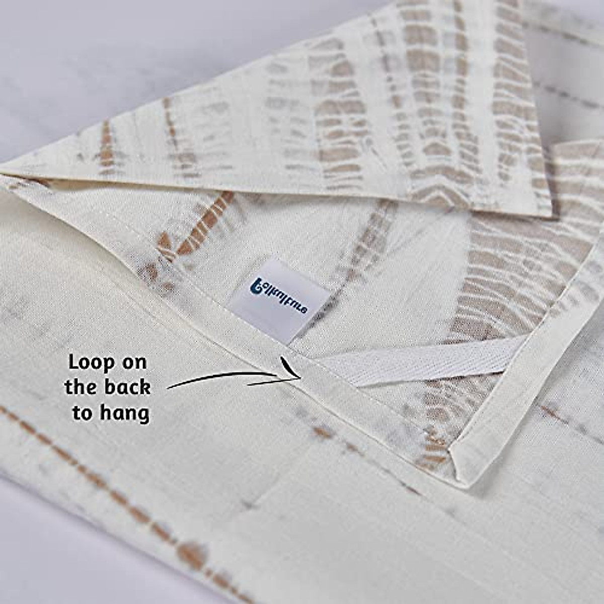 Folkulture Kitchen Towels or Dish Towels for Kitchen, 20x26 Inches Tea Towels with Hanging Loop or Hand Towels, Flour Sack Hand Towels or Farmhouse Kitchen Towels, 100% Cotton, Set of 3, Indie Smoke
