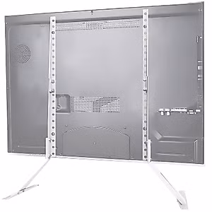 WALI Universal TV Stand, TV Stand for Living Room Mounting for 22 to 65 inch Television up to 110lbs, Small TV Legs with Mounting Holes up to 800x500mm(TVS001-W), White