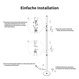 Wellwerks LED Bright Floor Lamp, Dual Light Source Floor Lamp, Modern Lamp 3 Color Temperature Touch Control, Remote Control Stepless Dimming, Simple Style, Living Room, Bedroom, Office Floor Lamp