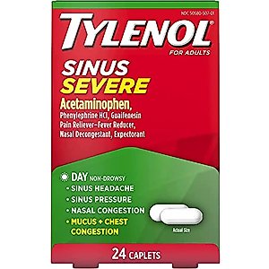 Tylenol Sinus Congest Pain Severe 24 Caplets