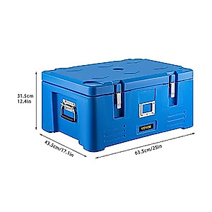 32Qt Hot Box Insulated Food Pan Carrier,with Insulated Soup Carrier Food Warmer and Stainless Steel Pan for Canteens, Restaurants,Camping(32Qt)