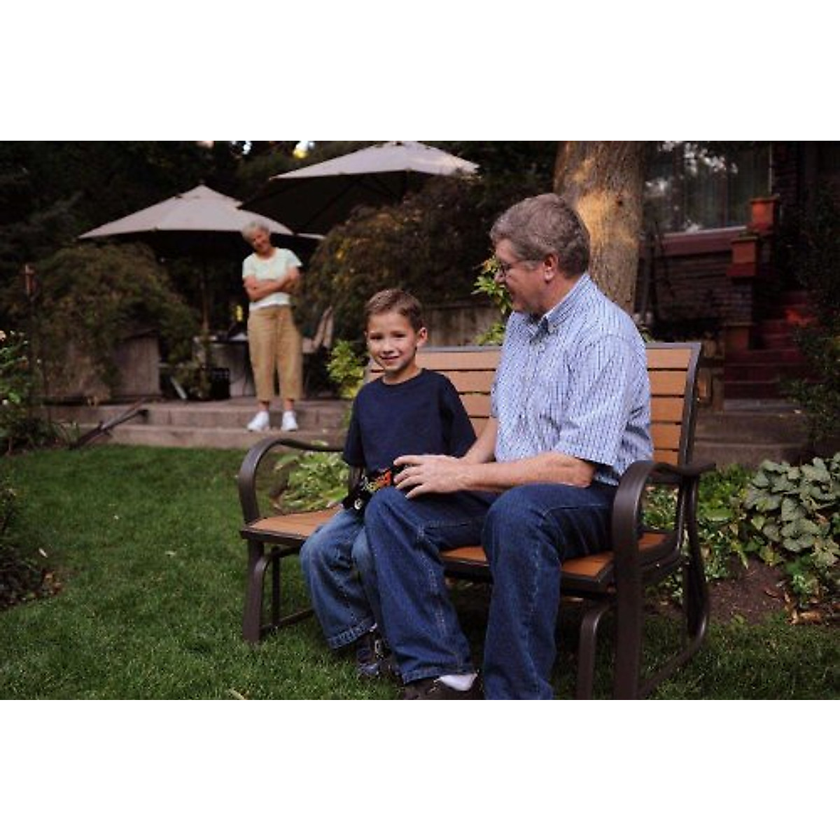 Lifetime 60055 Outdoor Glider Bench, 4', Walnut Brown