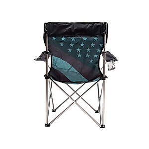 WFS Camping Quad Chair, Red/White/Blue