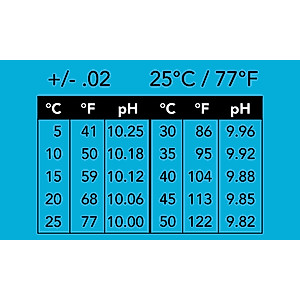 Calibration Solution pH 10.0 - pH Indicator & pH Test Equipment For Hydroponics, Food Processing, Aquariums, Pools, Water - Perfect For Precise pH Meter Calibration Use With pH Probe - 8oz Bottle