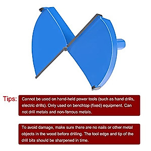 uxcell Forstner Drill Bits 80mm, Tungsten Carbide Wood Hole Saw Auger Opener, Woodworking Hinge Hole Drilling Boring Bit Cutter (Blue, Gray)