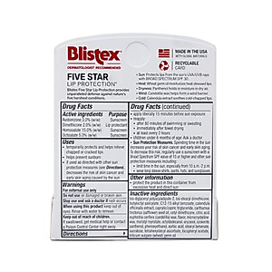 Blistex 5 Star Lip Protct Size .15oz, 3 pack