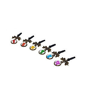 STENES iPod Touch (6th Generation) Case - Luxurious Crystal 3D Handmade Sparkle Diamond Rhinestone Clear Cover with Retro Bowknot Anti Dust Plug - Crown Rabbit Villus Tail/Hot Pink