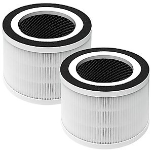 2-Pack H13 True HEPA Replacement Filter, Compatible with Afloia Fillo, Afloia Halo, Mooka Allo and Honati Air Purifier, 3-in-1 Pre-filter, True HEPA and Activated Carbon Filtration
