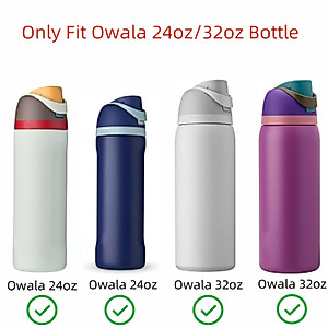 4Pcs Replacement Straw for Owala 24oz 32oz,Reusable Drinking Straws with Straw Cleaning Brush for Owala FreeSip Stainless Steel Water Bottle,Extra Long Straw Cleaner Brush for Owala Water Bottle