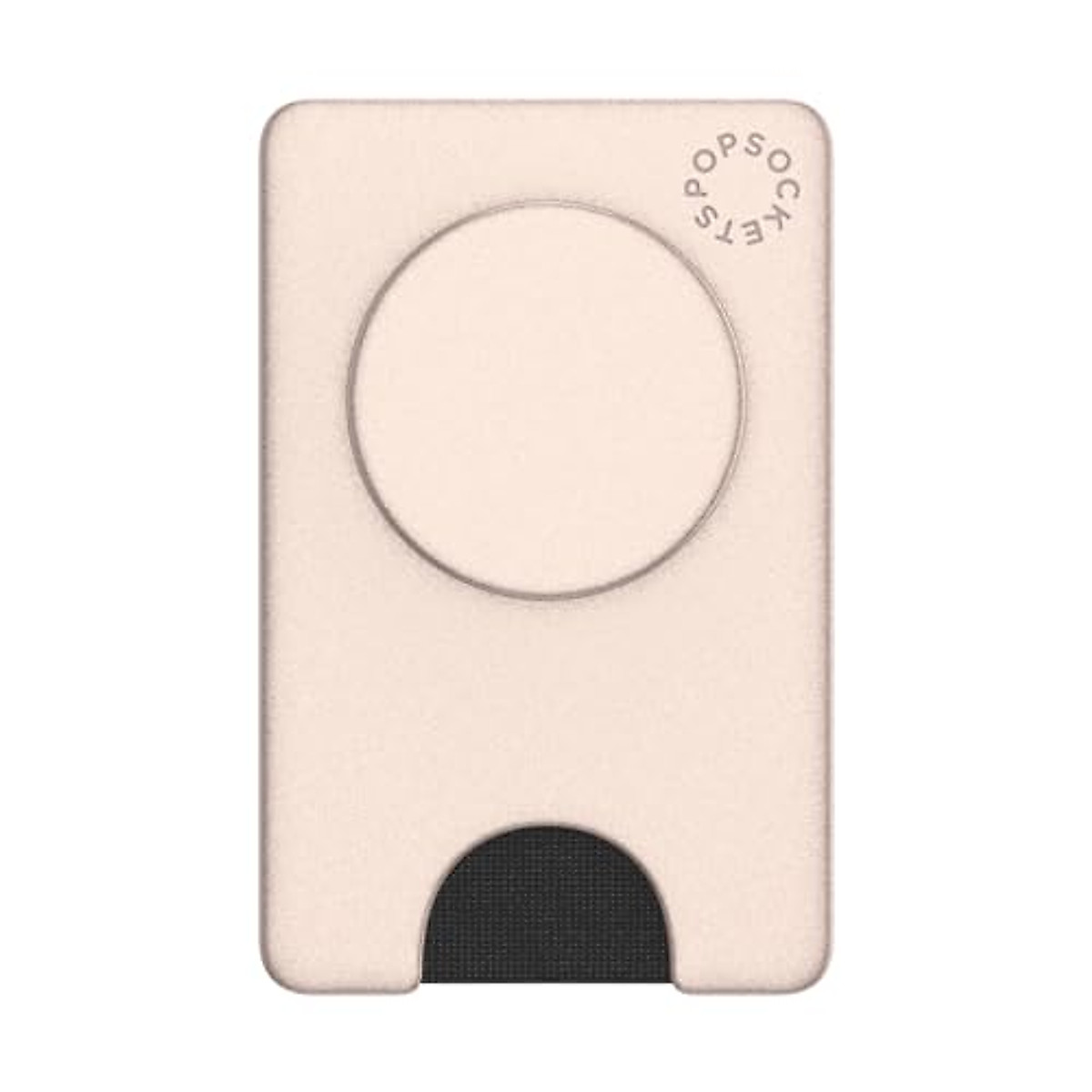 PopSockets Phone Wallet with Expanding Phone Grip, Phone Card Holder, Textured PopWallet - Shimmer Rose Gold