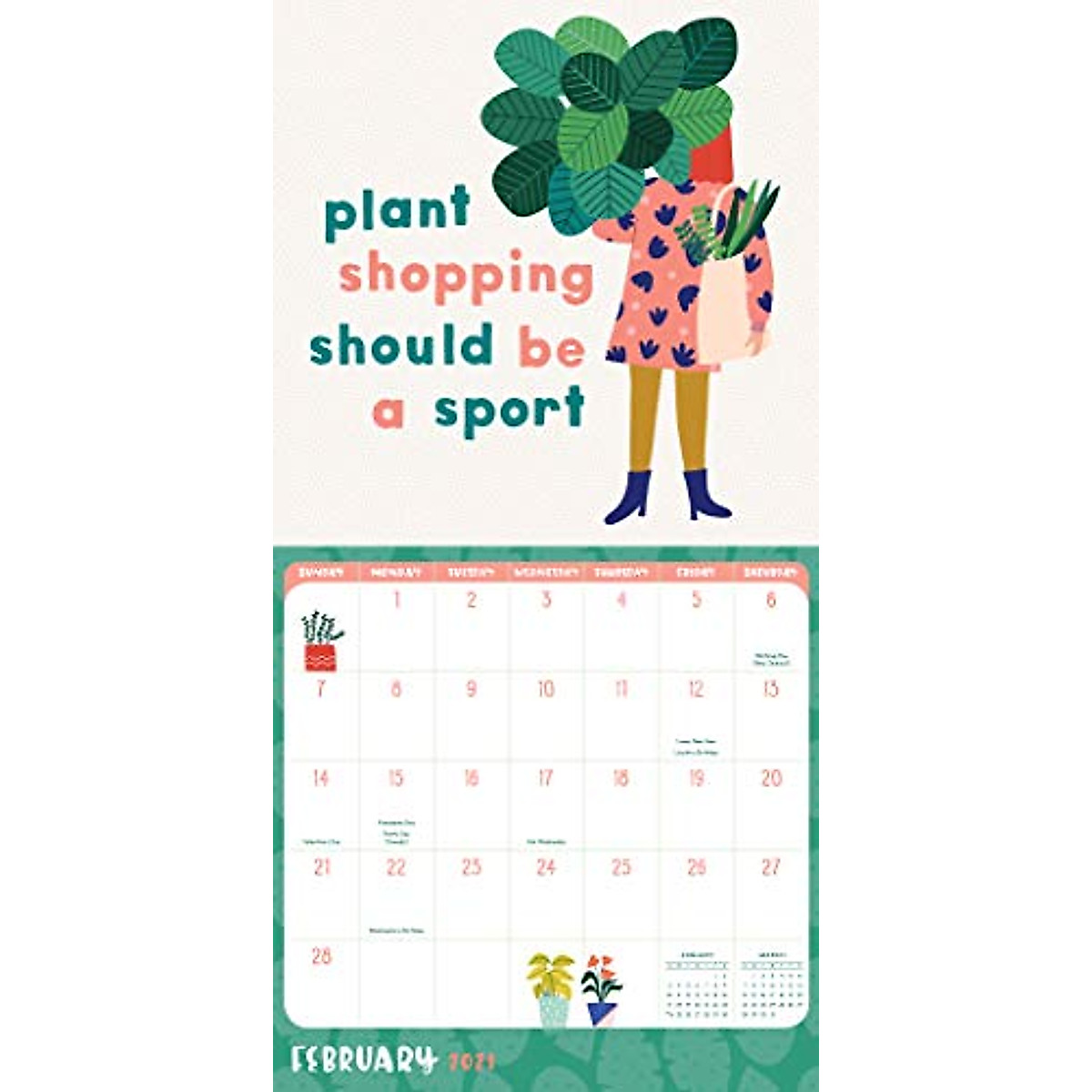 Crazy Plant Lady Mini Wall Calendar 2021