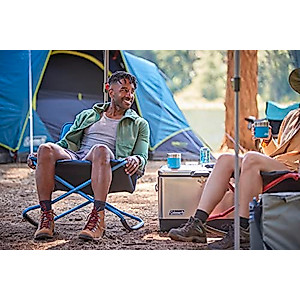 Coleman Cross Rocker Outdoor Rocking Chair, Portable Folding Chair with Padded Arms, Cup Holder, and Weather-Resistant Fabric; Supports up to 300lbs